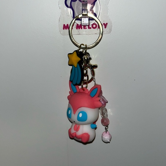 Pokemon | Accessories | Sylveon Pokemon Keychain Mini Handmade Charm ...